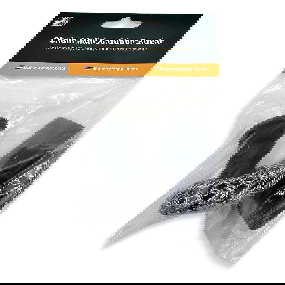Chain Mail Scrubber Brush - Makkelijk Gietijzer Schoonmaken!